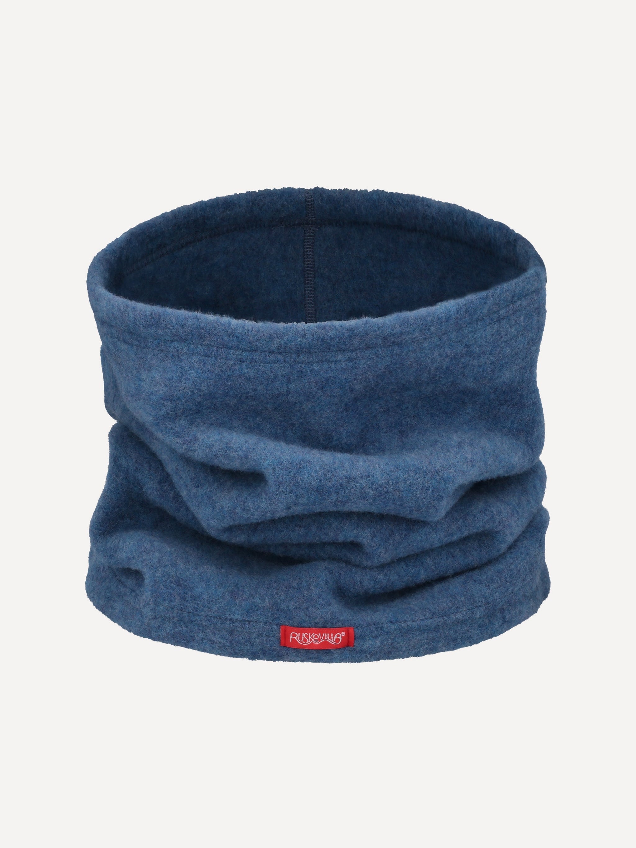 Wool fleece snood, wide, sky blue – Ruskovilla